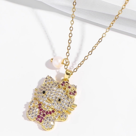 Sanrio | Jewelry | Sanrio Hello Kitty 8k Gold Luxury Pendant Necklace ...